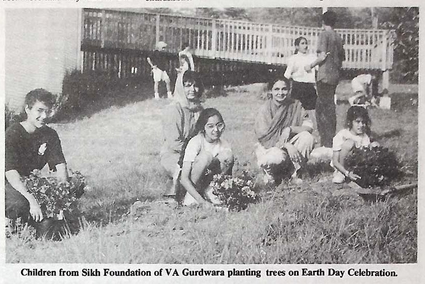 Virginia Sikhs plant trees – SIKH HERITAGE EDUCATION