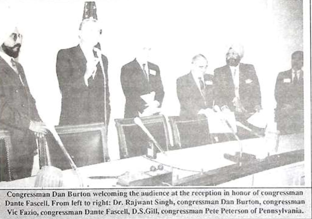 IHRO honors Congressman Dante Fascell D.S.Gill chairman IHRO speaks of ...